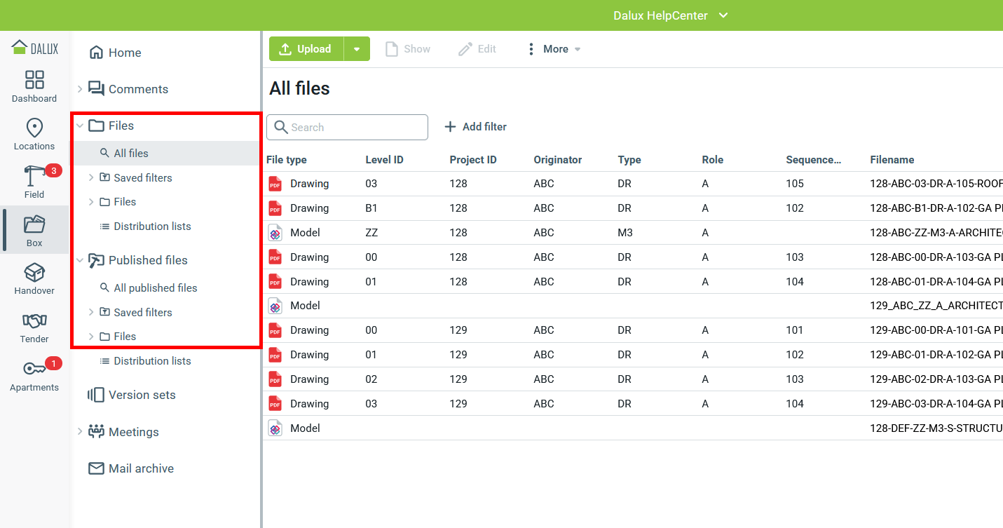File Areas – Dalux HelpCenter